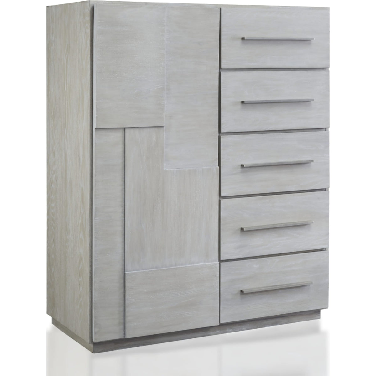 Destination Five Drawer One Door Sweater Chest in Cotton Grey (2024 ...