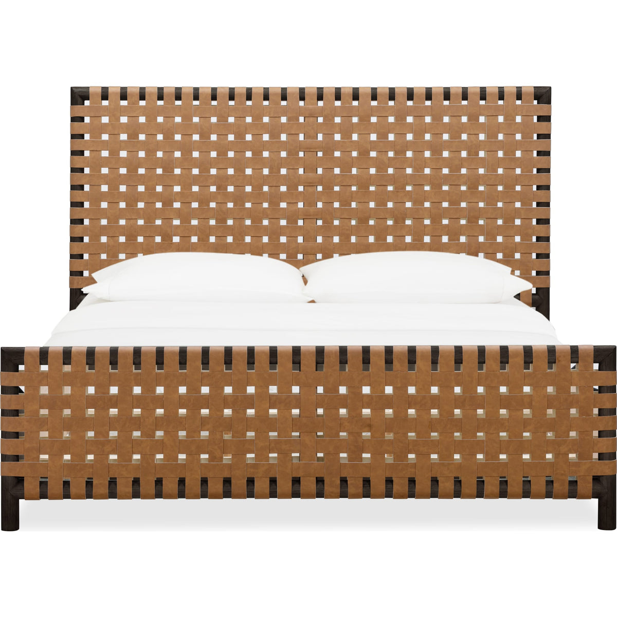 Dorsey Woven Panel Bed in Basalt Grey and Ginger — Modus Furniture