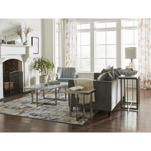 Eliza: Modern Coastal Dining with Cracked Glass & Brushed Stainless ...