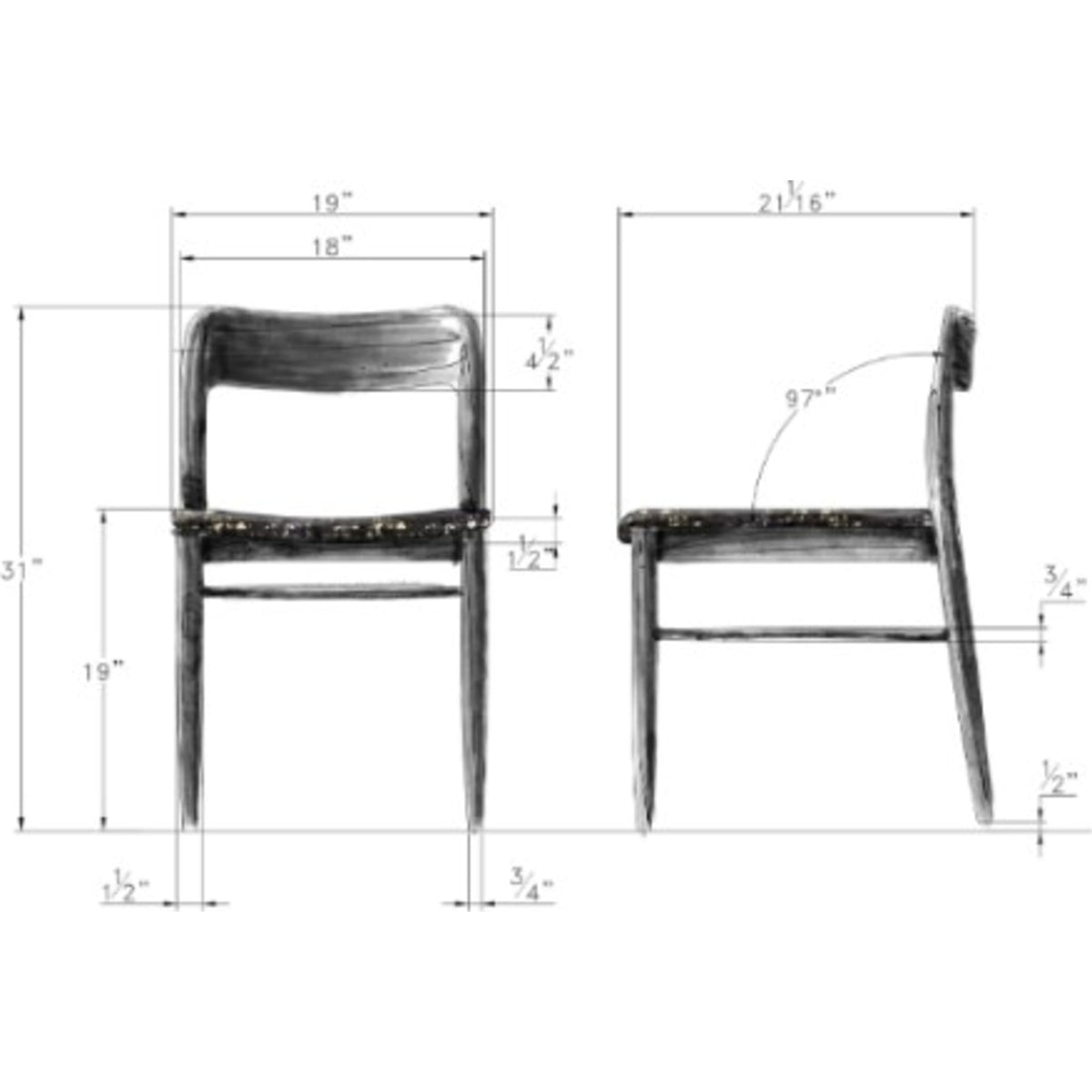 Elora Dining Chair - Jet — Modus Furniture