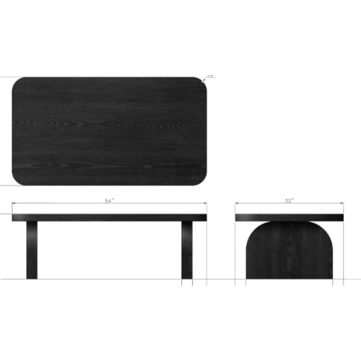 Elora Rect Coffee Tbl - Jet — Modus Furniture