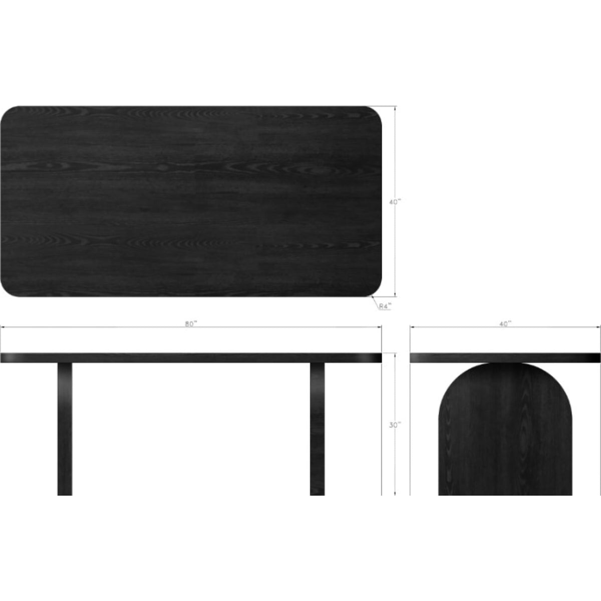 Elora Rectangular Dining Table - Jet — Modus Furniture