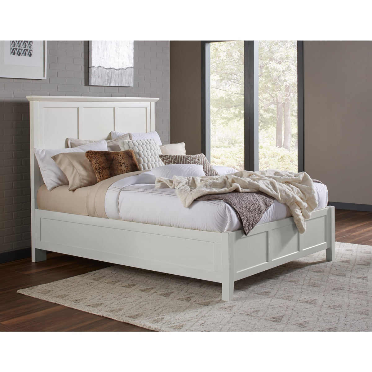 white panel bed