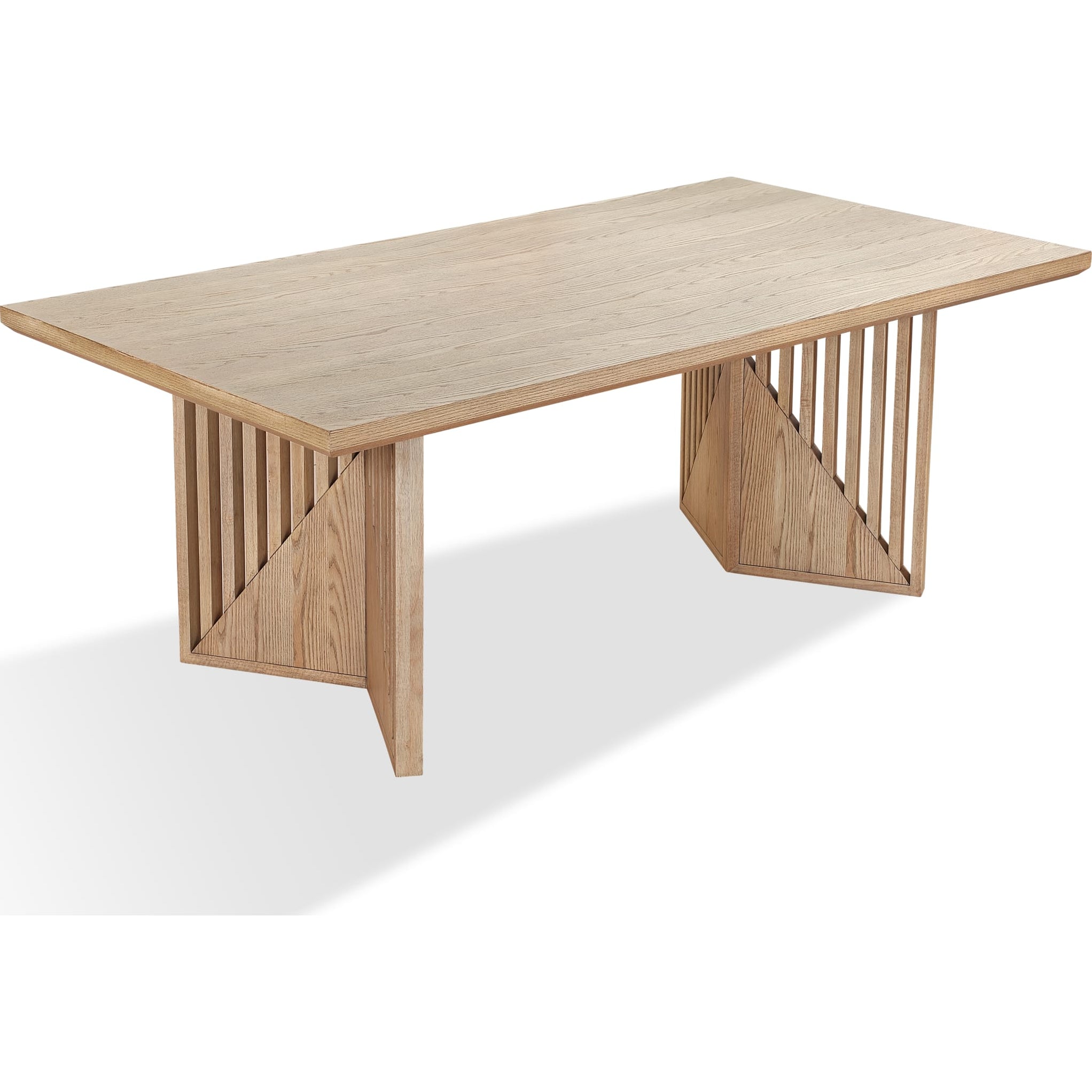 Sumner Double Pedestal Oak Dining Table in Natural — Modus Furniture